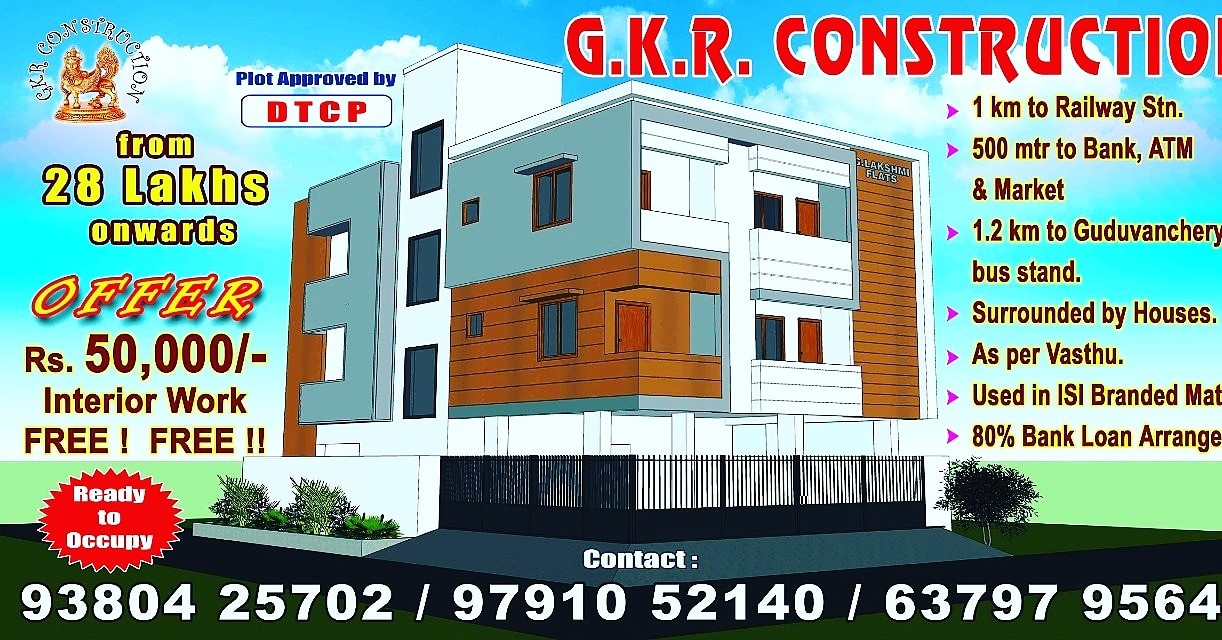 G.K.R Construction in Guduvanchery, Chennai-603202 | Sulekha Chennai